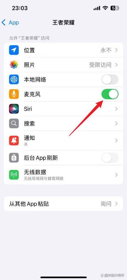 苹果app麦克风权限在哪里开启截图