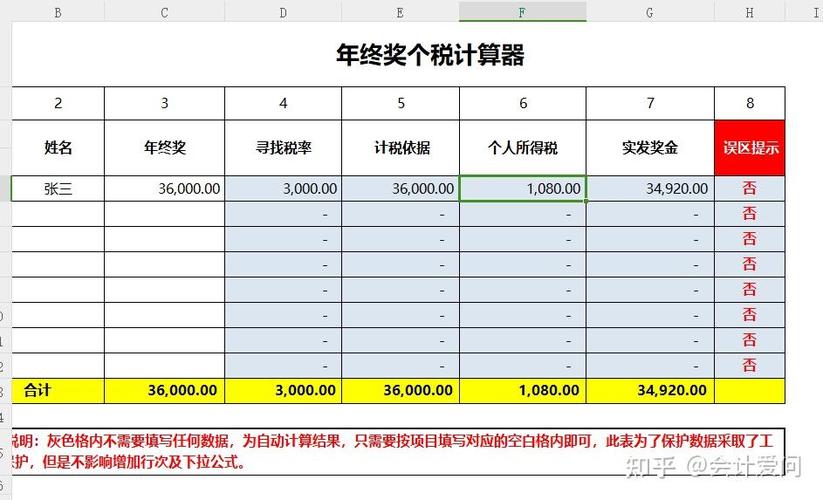 年终奖税前税后计算器图标