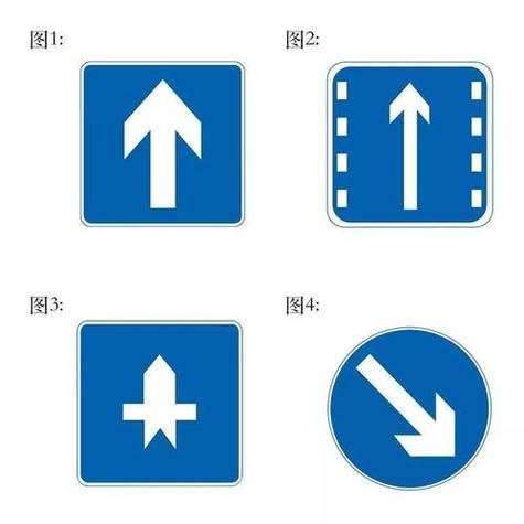 道路上蓝色箭头是什么标志图标