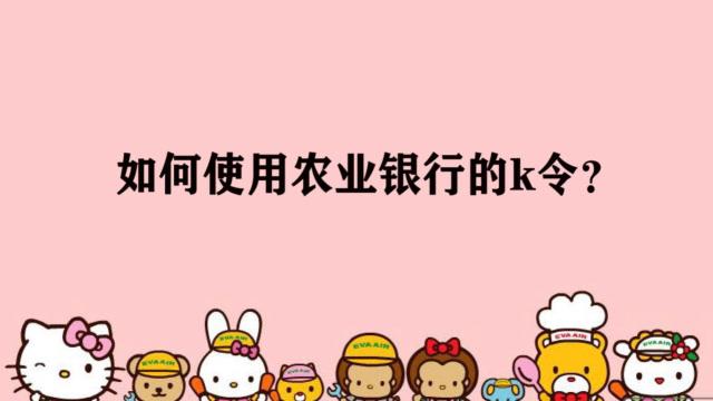 农业银行k令收费标准图标