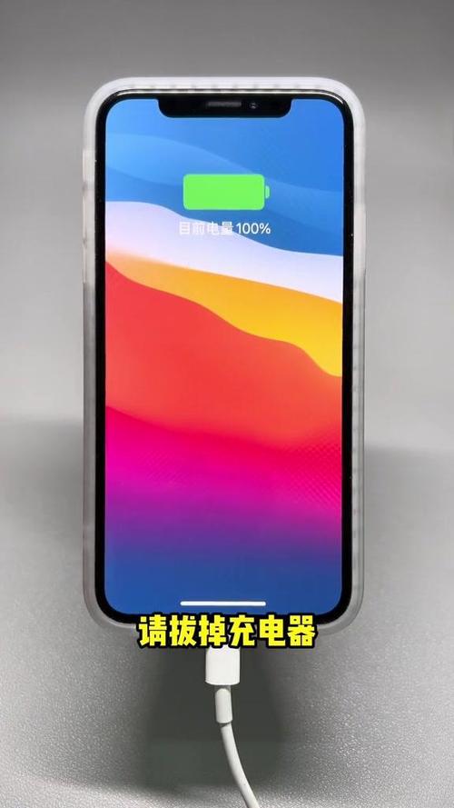 苹果手机充满电怎么显示图标