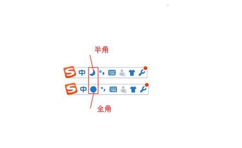 半角符号和全角符号区别