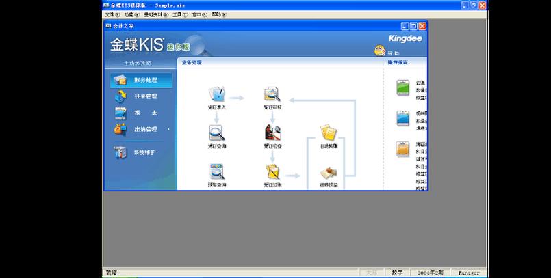 金蝶kis迷你版怎么反结账图标