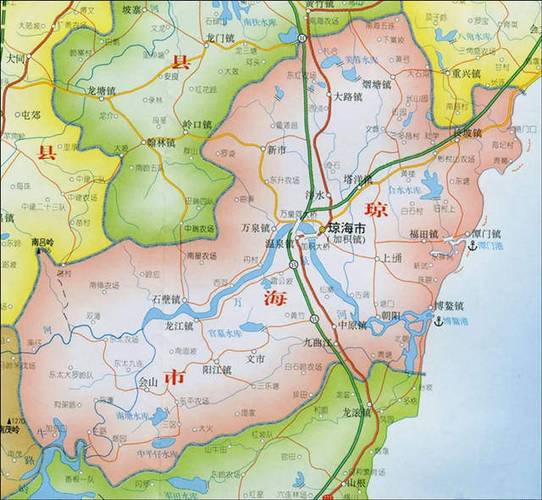 海南琼海县地图图标