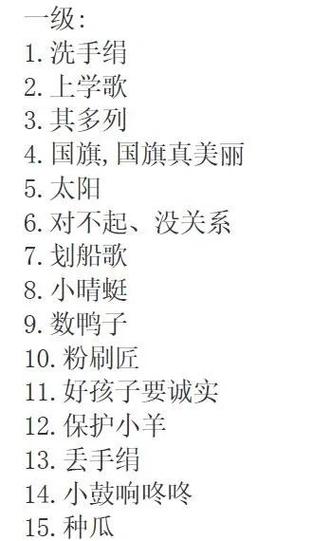 中国音乐学院1-10级曲目图标