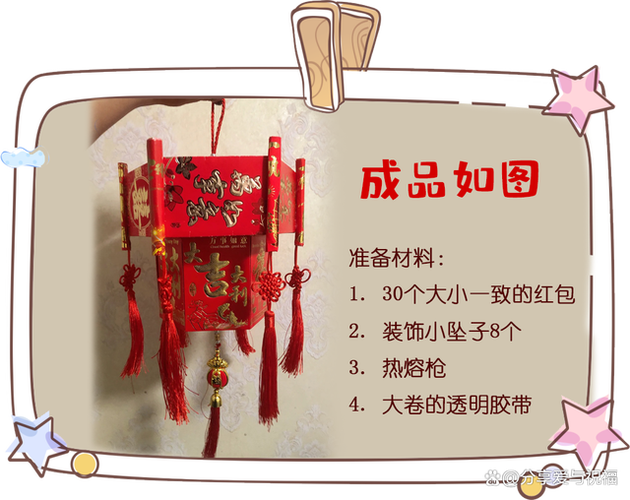儿童手工灯笼制作步骤图标