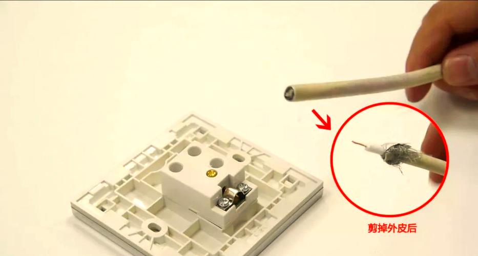 有线电视墙壁插座接法图标