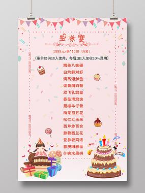 儿童生日派对菜单图标