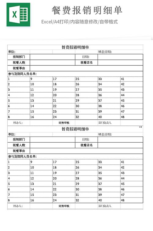 菜单报销明细表图标