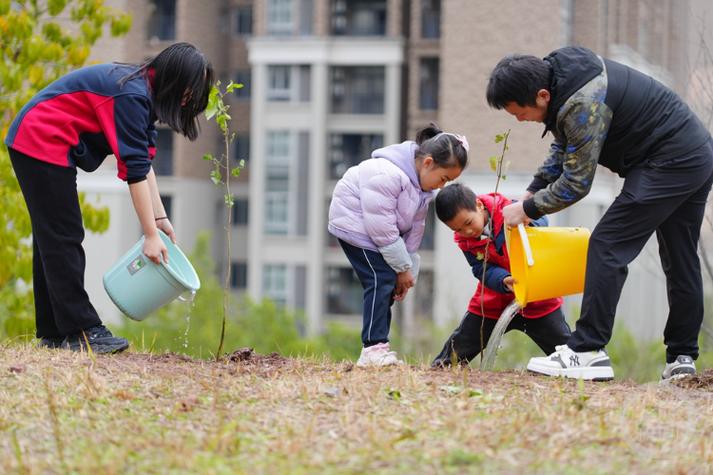 爸爸妈妈和我去植树图标