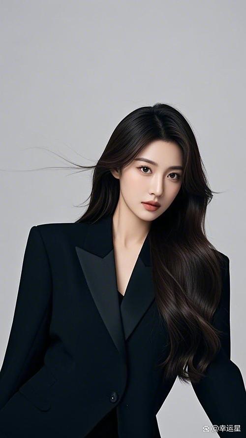 女生穿一身黑色衣服图标