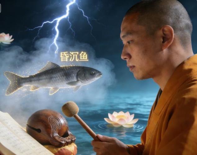 “敲木鱼”符号图标