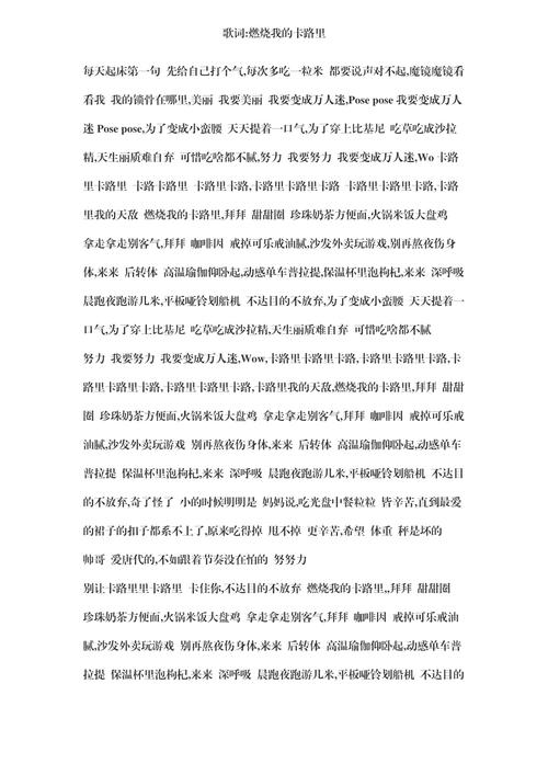 燃烧你的卡路里歌曲歌词图标