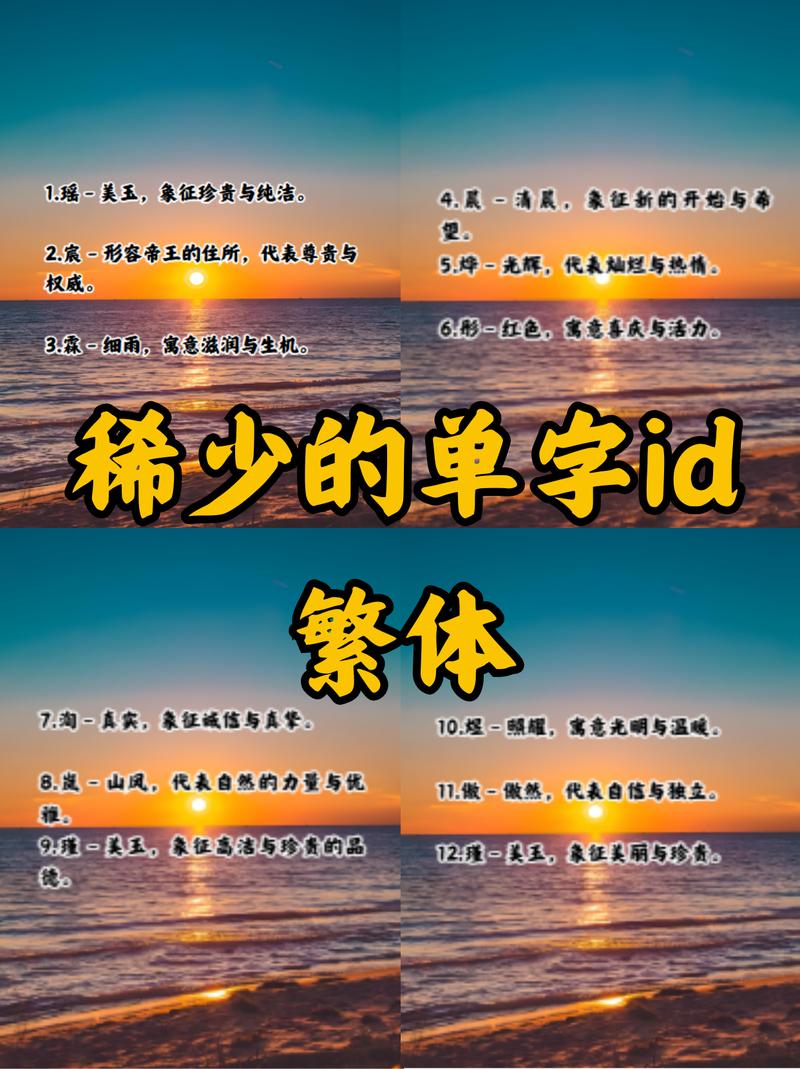 稀有的单字id繁体图标