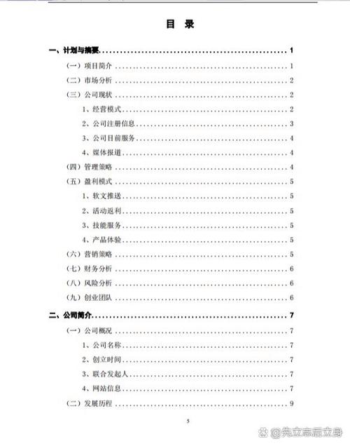 项目计划书模板范文图标