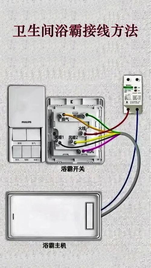 浴霸灯开关接线图标