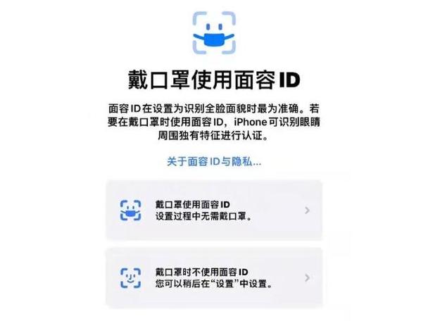 苹果面容带口罩能开么图标