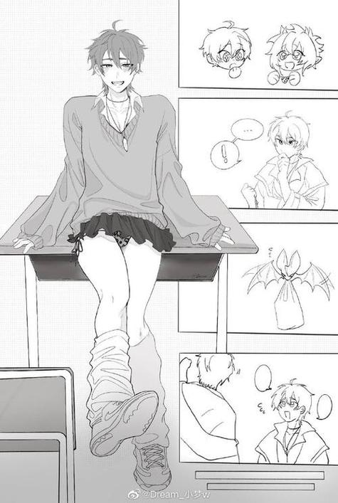 糖白桃logo少女截图