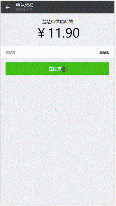 微信支付成功模拟器截图