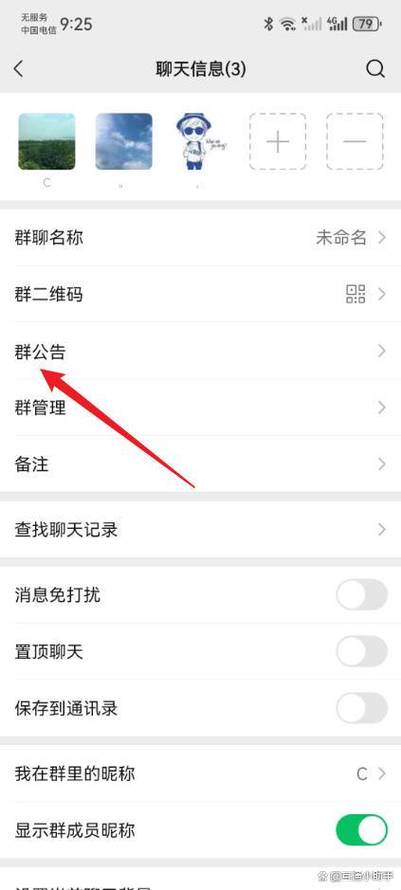 群公告怎么设置一直显示图标