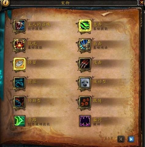 魔兽世界怀旧服猎人技能顺序图标