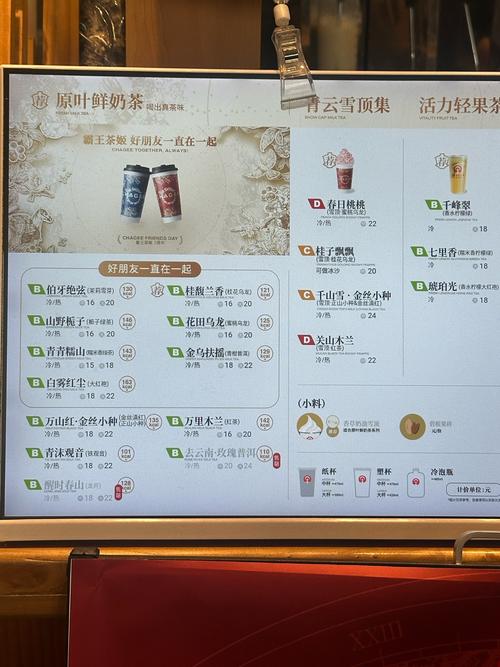 霸王茶姬茶饮一览表图标