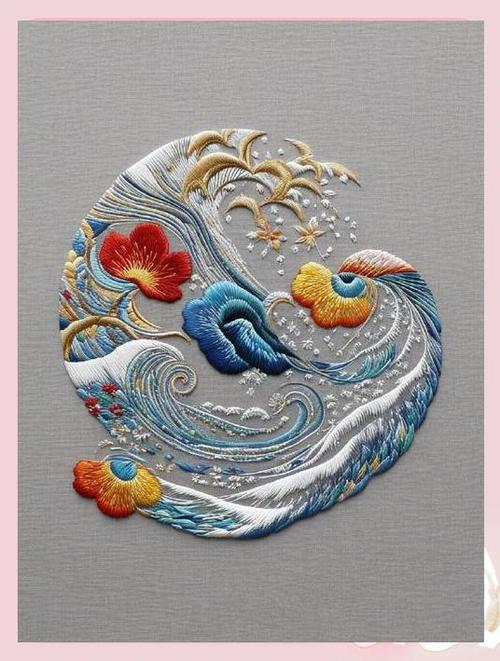 立体绣花图案图标