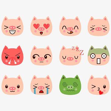 猪emoji表情符号图标