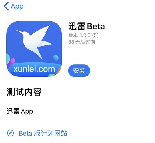 迅雷ios版下载beta地址截图
