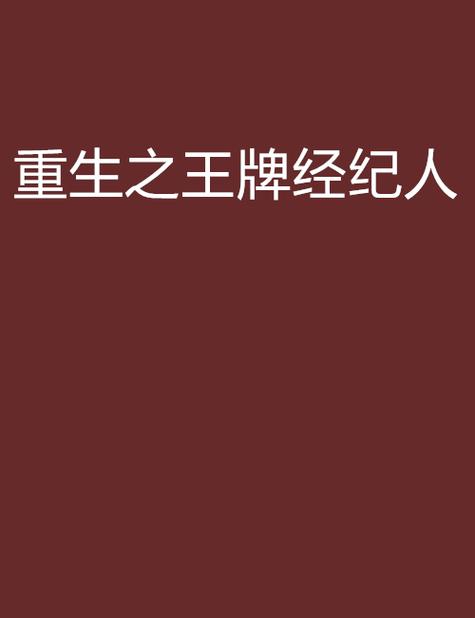 重生之王牌经纪人