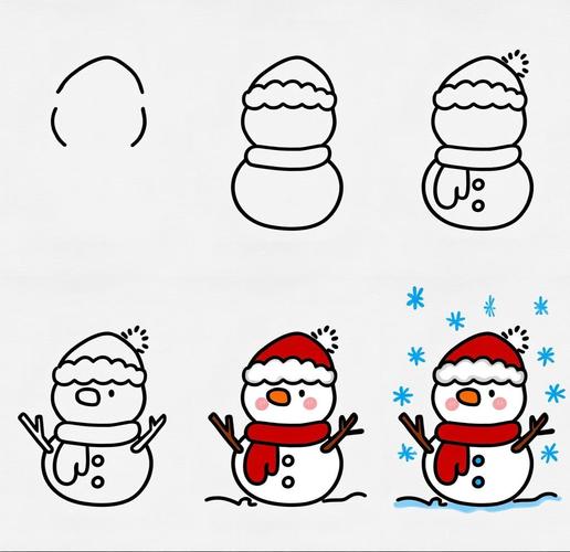 雪孩子图片 简笔画图标
