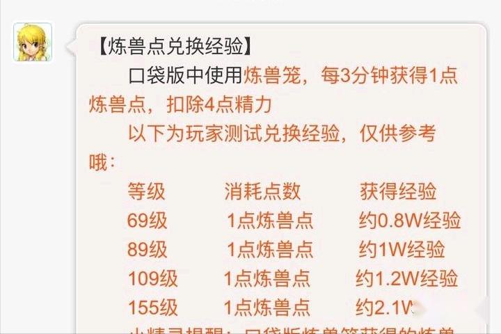 梦幻宝宝升级经验表图标