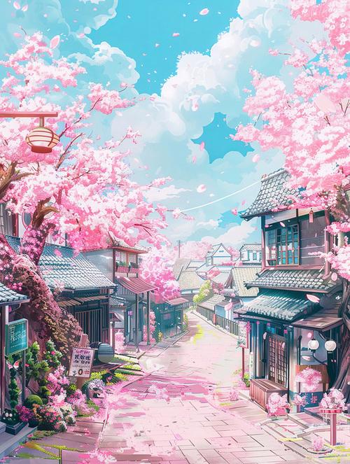 浪漫樱花小镇模拟截图