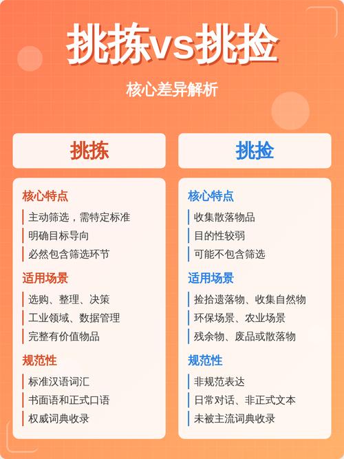 挑拣与挑捡的区别截图