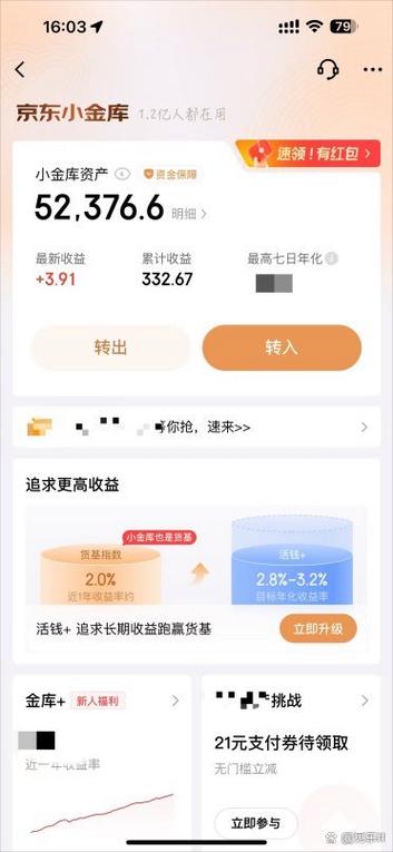 京东小金库为什么会自动转入钱图标