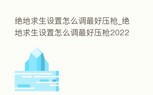 绝地求生设置怎么调最好压枪 (绝地求生设置怎么调最好压枪2022)图标