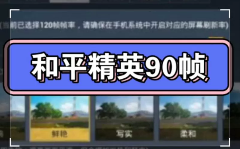 和平怎么开90帧图标