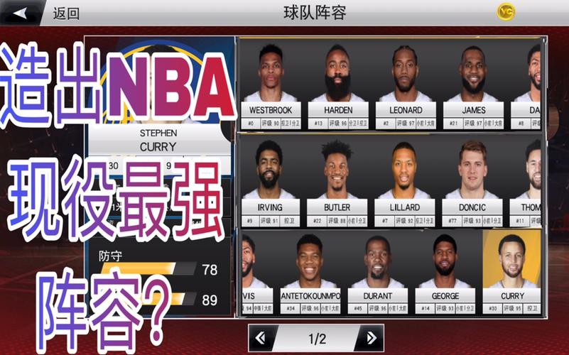 nba2k20阵容及阵容介绍图标