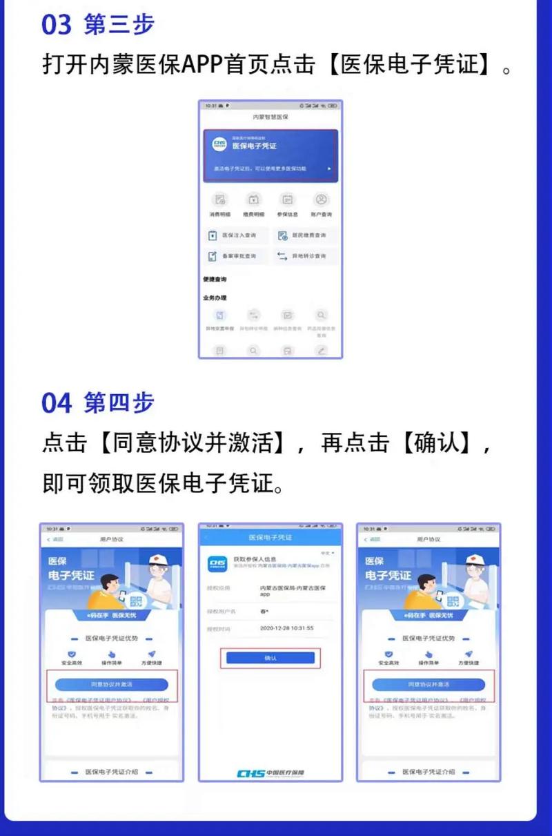 医保电子凭证激活步骤图标