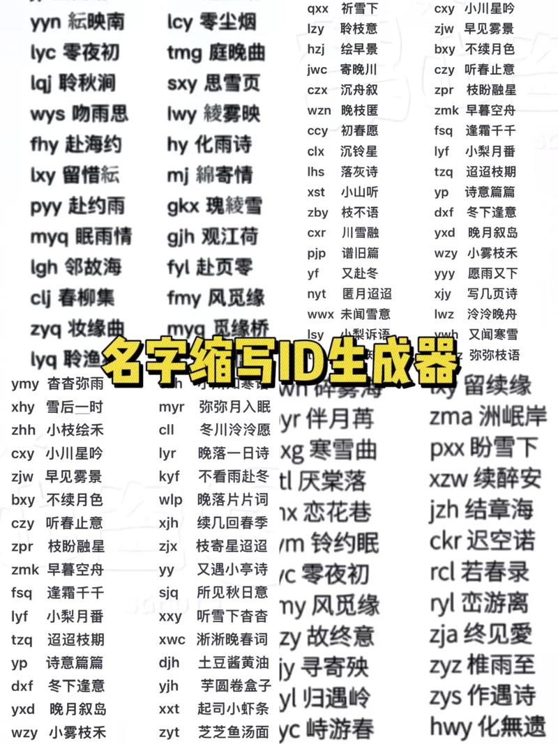 一字id生成器