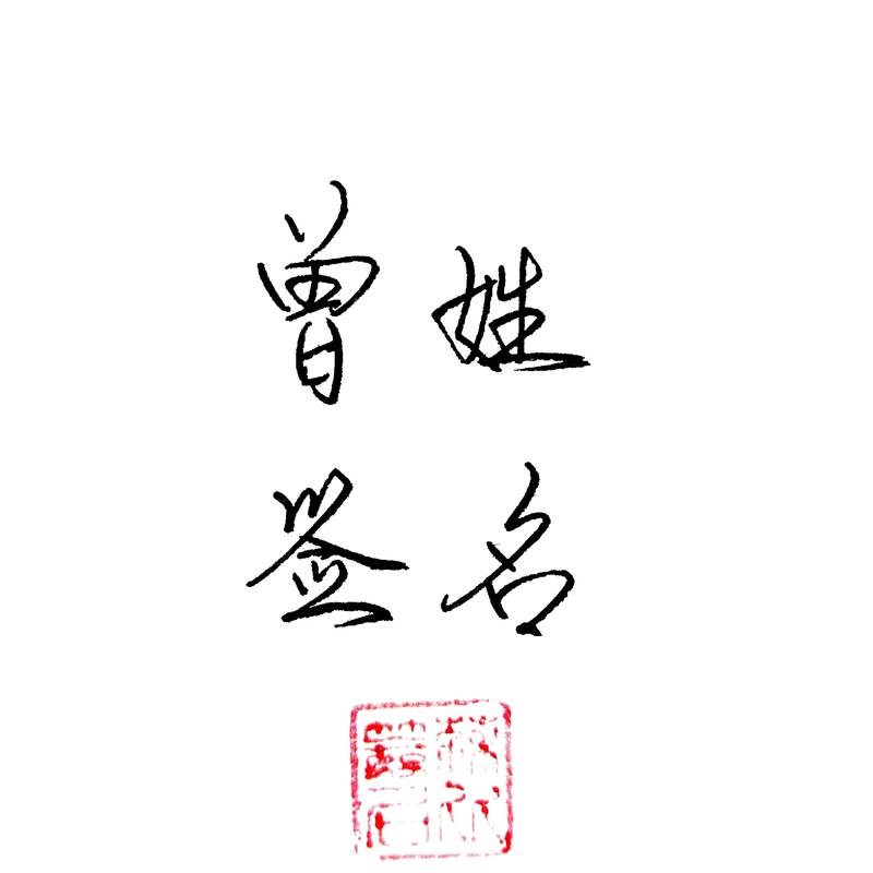 曾字的艺术签名图标