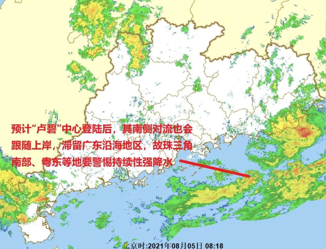 台风卢碧登陆广东路径
