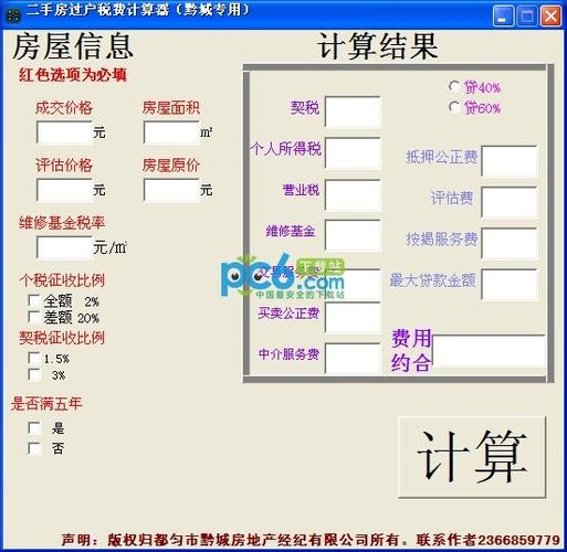 二手房买方过户费计算器图标
