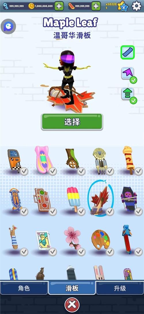 地铁跑酷全灯全皮肤全滑板全背饰版vip图标