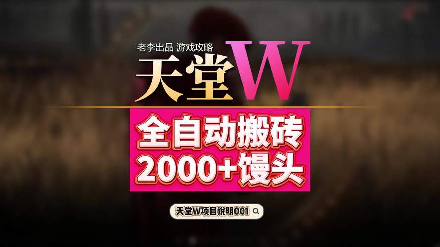 天堂w搬砖辅助