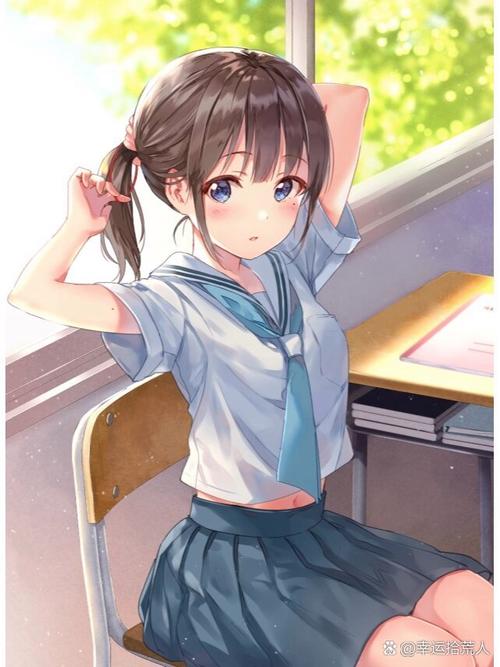 动漫女生高中校园