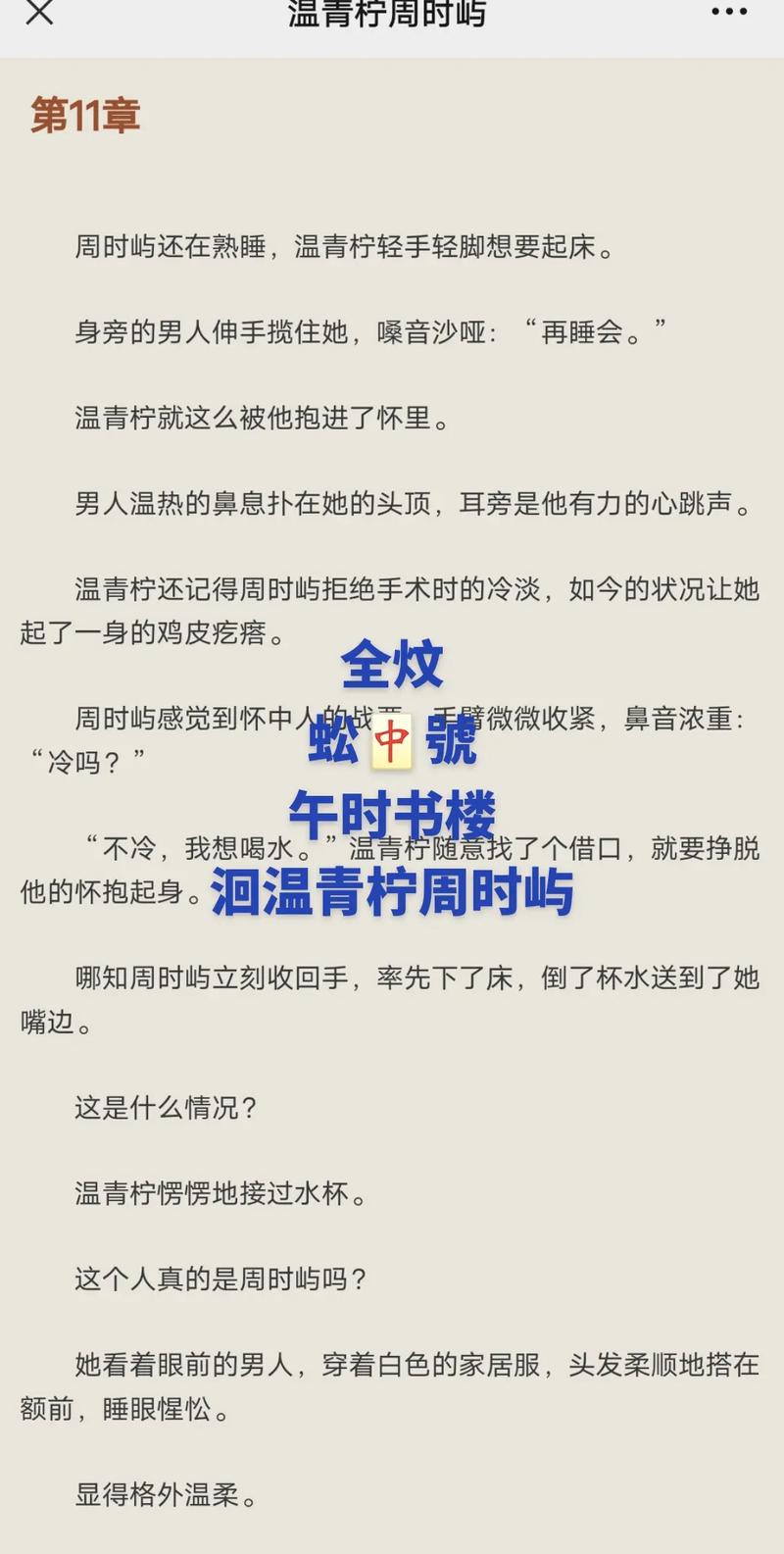 青柠小说在线阅读