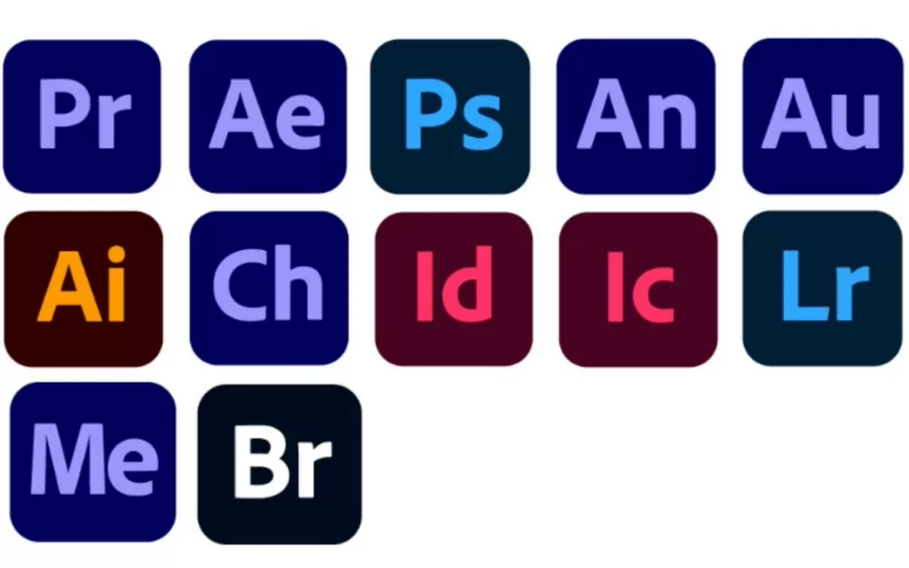 Adobe有哪些软件图标