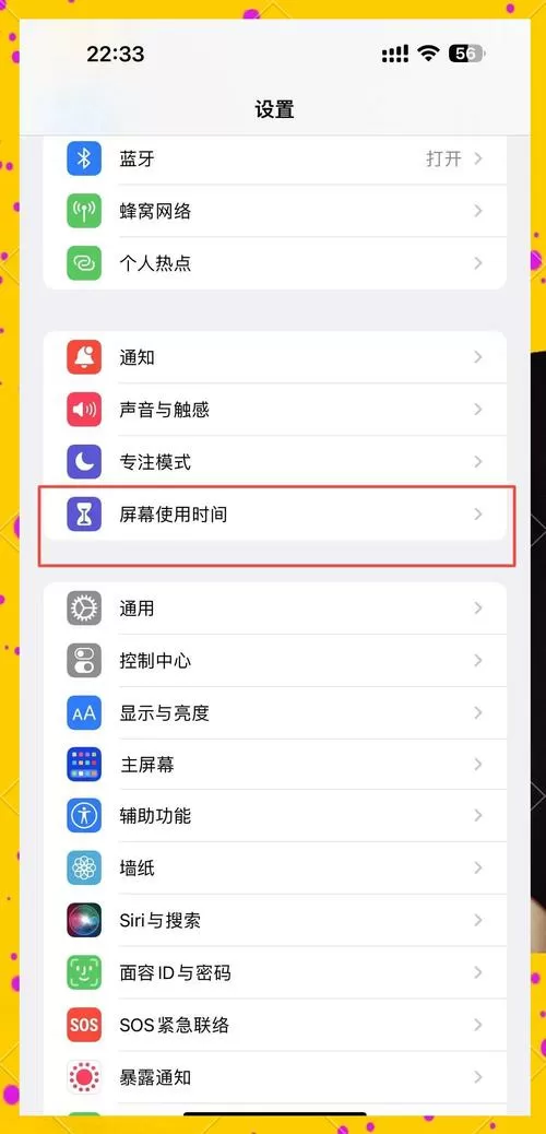 苹果手机设置屏幕使用时间截图