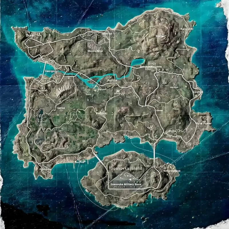 pubg所有地图中文名